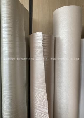 China White Wood Finish PVC Roll Decorative Film For Membrane Doors for sale