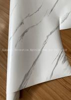 China White Marble Design PVC Membrane Film Roll For Cabinet Door Decoration for sale