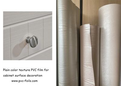 China Plain Color Texture PVC Decorative Film For Cabinet Surface Decoration for sale