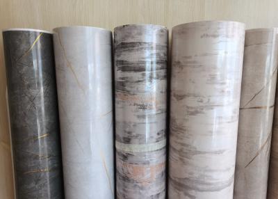 China 1400mm Glossy Marble PVC Film For Vacuum Membrane Press Applications for sale