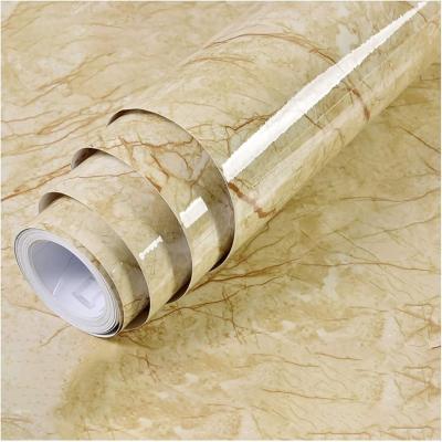China High Gloss Marble Grain PVC Decorative Film for Countertops and Interior Surfaces for sale
