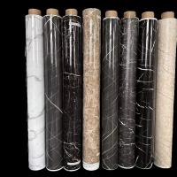 China Matt Black Marble PVC Wrapping Film For Wall Panels，Furniture Lamination for sale