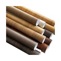 China Wood Grain PVC Furniture Foil Roll For Home Kitchen Cabinets Doors for sale