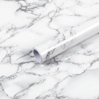 China Glossy Marble Self-Adhesive PVC Wrap Film For Kitchen Cabinet Counter - Top Renovation for sale