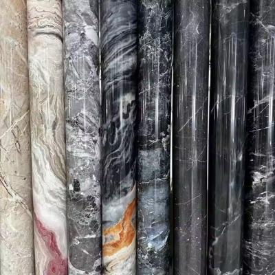 China Digital Printed Marble PVC Decorative Film For Furniture Panel And Lamination Projects for sale