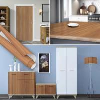 China Self-Adhesive Wood Grain Furniture Stickers PVC Decorative Film For Countertops for sale