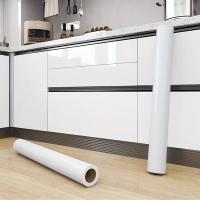 China Solid Color White Glossy Self-Adhesive PVC Wallpaper - Easy Peel & Stick For Kitchen for sale