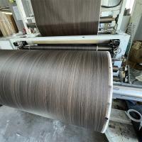 China Black Wood Grain Embossed PVC Decorative Foil For MDF Cabinet Door Vacuum Membrane Press for sale