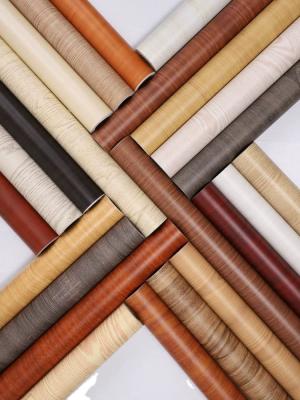 China Italy-Inspired Wood Grain PVC Decorative Film For Furniture Doors - Mixed Oil Finish for sale