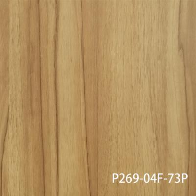 China Ultra Matte Realistic Wood Grain PVC Membrane Film For Kitchen Doors for sale