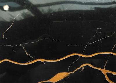 China Black Marble Effect High Gloss Decorative PVC Film For Lamination for sale