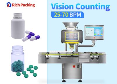 China 8 Channel Vision Inspection Counting Machine For Tablet Capsule Filling With PLC for sale