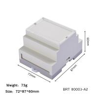 China 72*87*60mm Din Rail Enclosure For Electronic Project Industrial Diy Fireproof Wire Box for sale