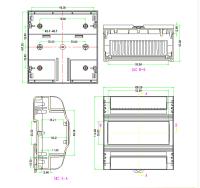 China 108*112*56mm Din Rail Enclosure For Electronic Diy Fireproof Plastic Housing Distribution Box for sale