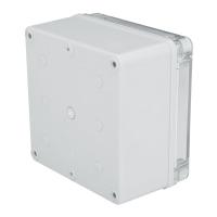 China Clear Lid Black Base Plastic Screws IP66 Plastic Watertight Junction Seal Box 170*120*100mm for sale