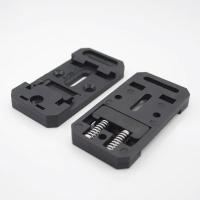 China 35mm Wide 67.5mm Long Nylon PA66 DIN Rail Clips Mount Holder  A-35-2 In Black and Grey Color for sale