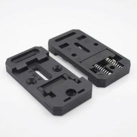 China 35mm Wide 67.5mm Long Nylon PA66 DIN Rail Clips Mount Holder  A-35-2 In Black and Grey Color for sale