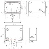 China Small Custom Aluminum Enclosure For Modular Width35*Height26*Length80mm In Black and Silver for sale
