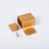 China Small Aluminum Metal Housing For Transformer Project Box Width38mm Height30mm In Gold Color for sale
