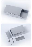 China Corrosion Resistance Anodizing Black and Silver Extruded Aluminum Enclosure Housing For Industrial Control Panels for sale