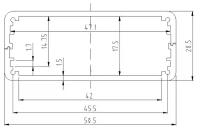 China Corrosion Resistance Anodizing Black and Silver Extruded Aluminum Enclosure Housing For Industrial Control Panels for sale