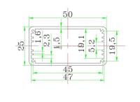 China Width50mm Height25mm One-body Good Thermal Property Aluminum Housing For Electronics for sale