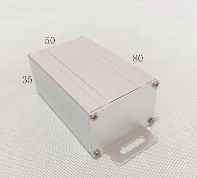 China Wall-mount Aluminum Enclosure Power Coated White For Motor Drives Size 50*35*80mm for sale