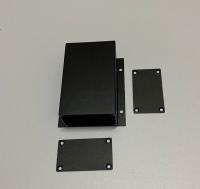 China Corrosion Resistance Powder-coated Black Wall Mount Aluminum Enclosure Box For Power Distribution Systems 51mm Width for sale