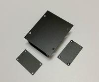 China Corrosion Resistance Powder-coated Black Wall Mount Aluminum Enclosure Box For Power Distribution Systems 51mm Width for sale