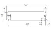 China 52*13*110mm Customizable Flat Aluminum Case In Silver Color For Electronics PCB Fitting for sale