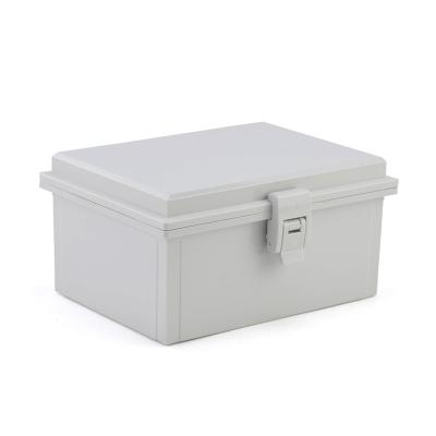 China 200*150*100 ABS PC plastic waterproof hinge electrical junction box with lock for sale