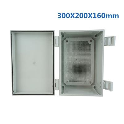 China 300x200x160 Hinged Cover IP65 Waterproof Plastic Enclosure for Electrical Project Includes Internal Mounting Panel for sale