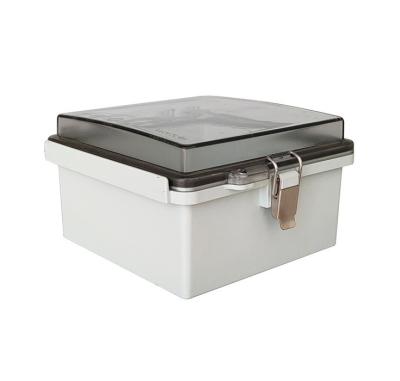 China 150x150x90mm IP65 Hinged Plastic Enclosures ABS Plastic POLYCARBONATE Enclosures Waterproof with Key for sale