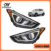 China 92101-4Z500 92102-4Z500  LED Headlight Assembly For Hyundai Santa Fe IX45 2016 2017 2018 for sale