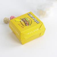 China Recycled Materials Customized White Cardboard Logo Burger Box with VANISHING Printing Handling and Customizable Design for sale