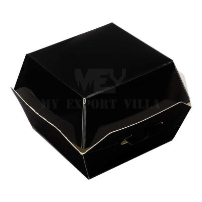 China Custom Printed Eco-friendly Kraft Paper Burger Box for Fast Food Packaging for sale