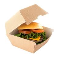China ODM UV Coating Food Grade Kraft Paper Burger Box with Custom Logo Printing for Fast Food Packaging for sale