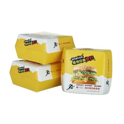 China Greaseproof Paper Burger Box with Customizable Printing and Recycled Materials for Sustainable Food Packaging for sale