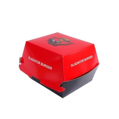China Custom Logo Biodegradable Leakproof Burger Box for Fast Food Takeaway for sale