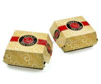 China Eco Recyclable Food Grade Ivory Board Hamburger Box with Custom Printed Logo for Fast Food Packaging for sale