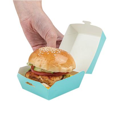 China Food Packaging Burger Box with Customized Design and Food Grade Paper for sale
