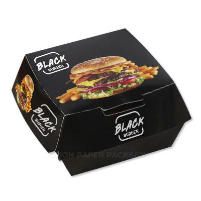 China Custom Print Leak-Proof Eco-Friendly Burger Box for Takeaway Hamburger Packaging for sale