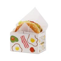 China Recycled Materials Food Grade White Paper Box for Customized Hamburger Packaging for sale