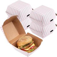 China Custom Logo Printing Disposable Kraft Paper Fast Food Box for Customized White Cardboard Food Grade Packaging for sale