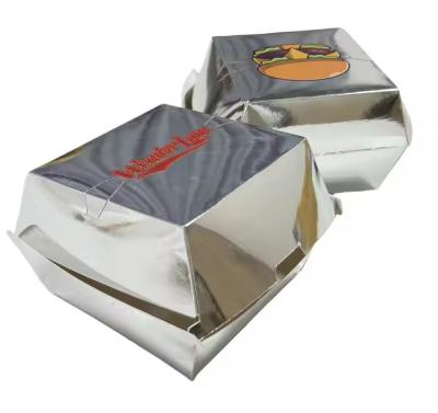 China Fast Food Packaging Customized Disposable Burger Box with Pantone / CMYK Color Printing for sale