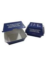 China Customized Burger Box Corrugated Paper Foldable Disposable Fast Food ECO-Friendly Packaging Food Container with Embossing for sale