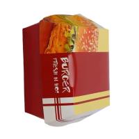 China Custom Accessories Burger Box Recyclable Disposable Fast Food Paper Packaging with Free Design Plastics Liner Type for sale