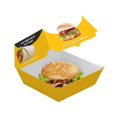 China Custom Printed Burger Boxes Compostable Disposable Food Packaging for Restaurants Catering 7-10 Days Sample Time for sale