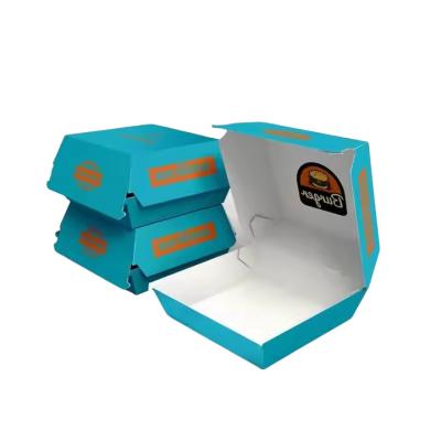 China Custom Hamburger Boxes with Customized Design and Eco-Friendly Kraft Paper for sale