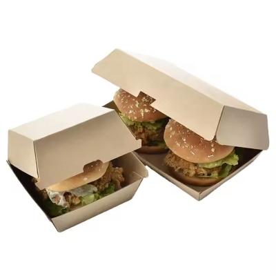 China Fast Food Packaging Solution Eco-Friendly Burger Box with Customizable Design and Biodegradable Material for sale